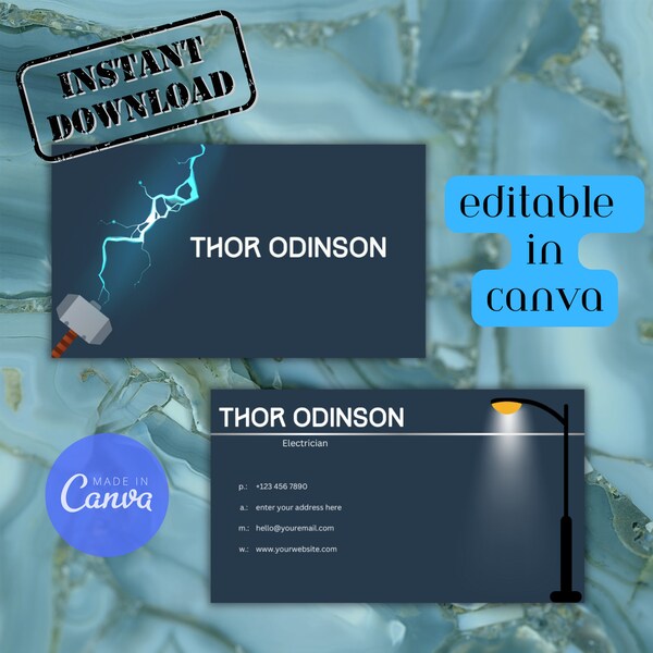 Electrician Business Cards - Etsy