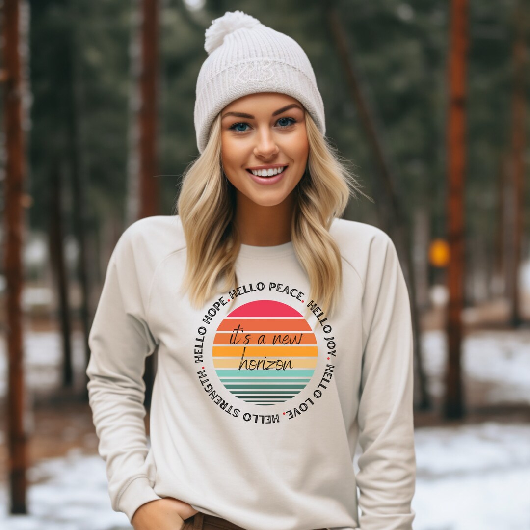 Hello Peace Hello Joy It's A New Horizon Long Sleeve - Etsy