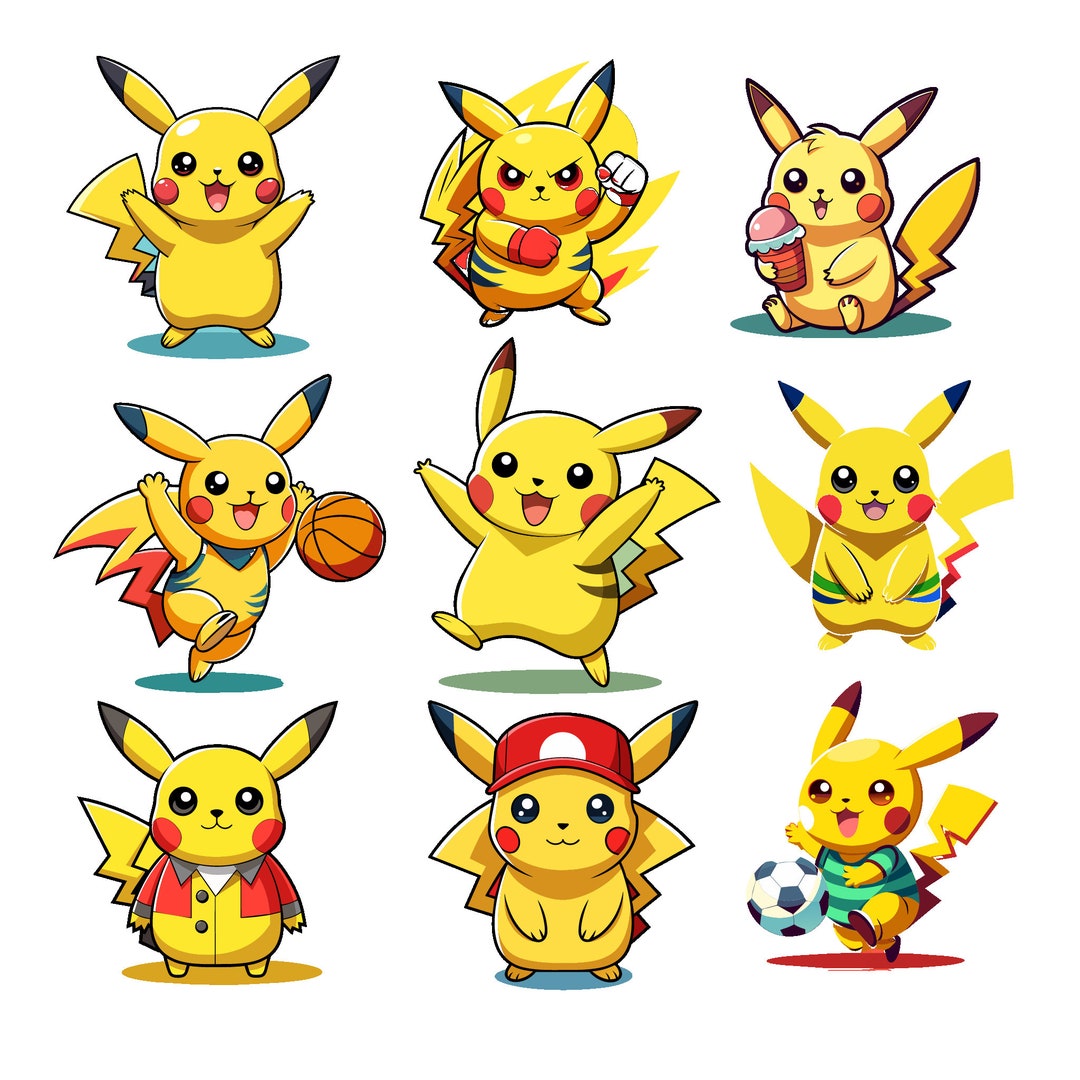 Pikachu SVG, Pokemon Svg, High Quality Layered Files, Svg Files for ...