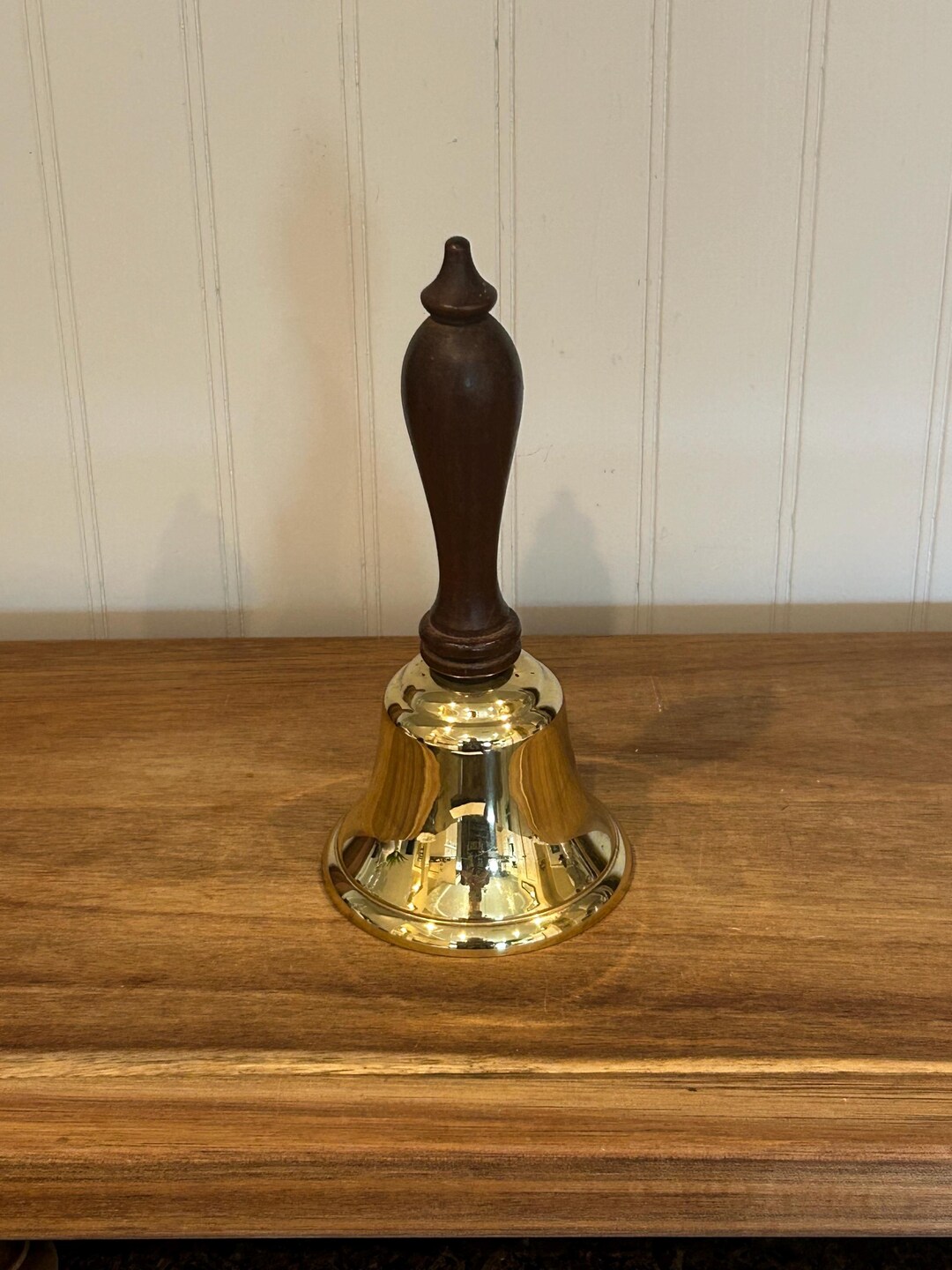 Vintage Solid Brass & Wood School House Bell 6” Tall - Etsy
