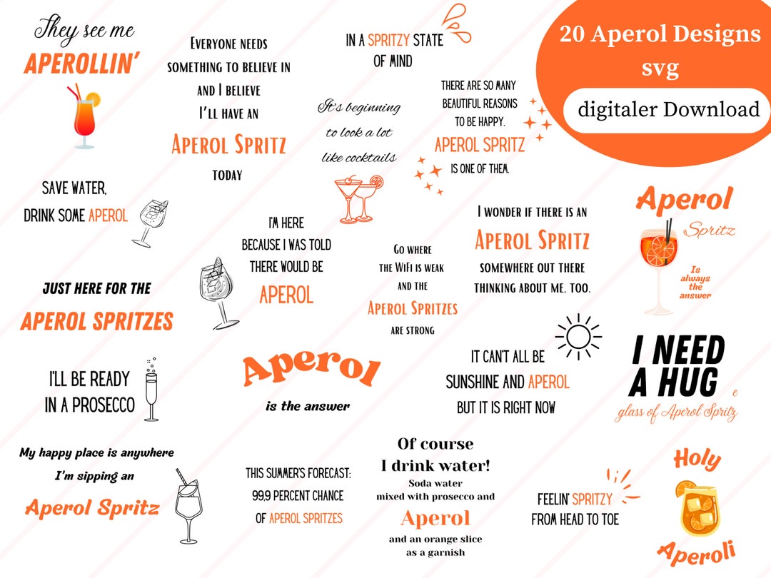 Aperol svg Bundle, Holy Aperoli svg, Aperol Spritz svg Design, digital ...