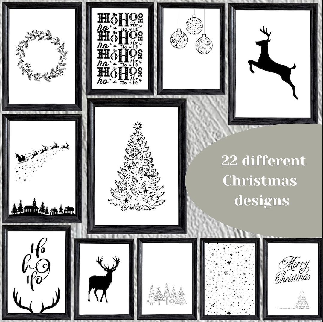 Christmas Poster Set 22 Christmas Posters Christmas - Etsy