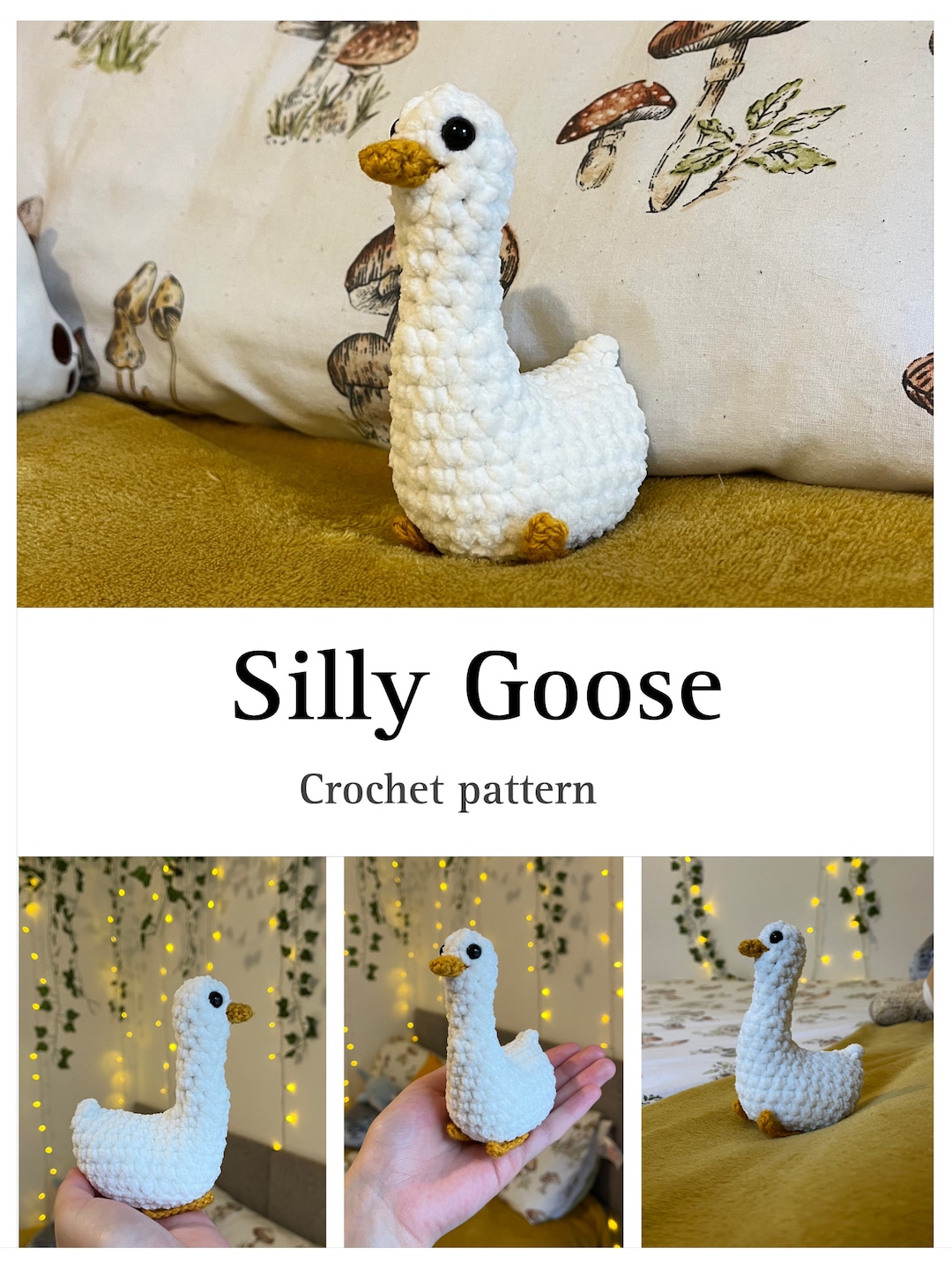 Goose Crochet Pattern Amigurumi Crochet Goose Handmade Instructions ...