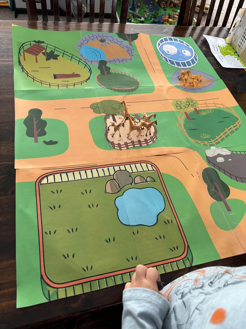 Printable Zoo Play Mat/activity Mat - Etsy