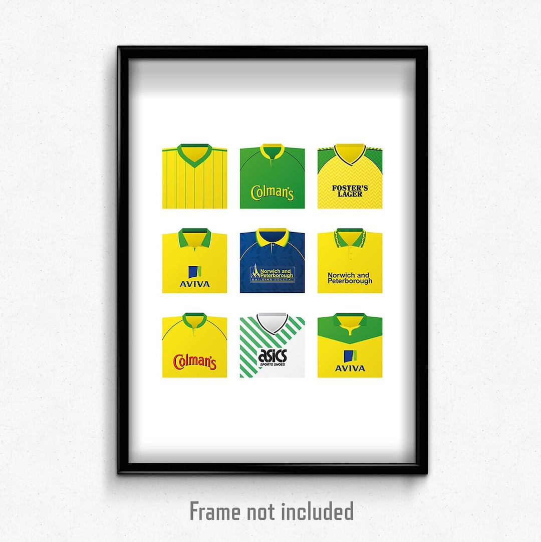 Norwich Retro Shirts Print - Etsy