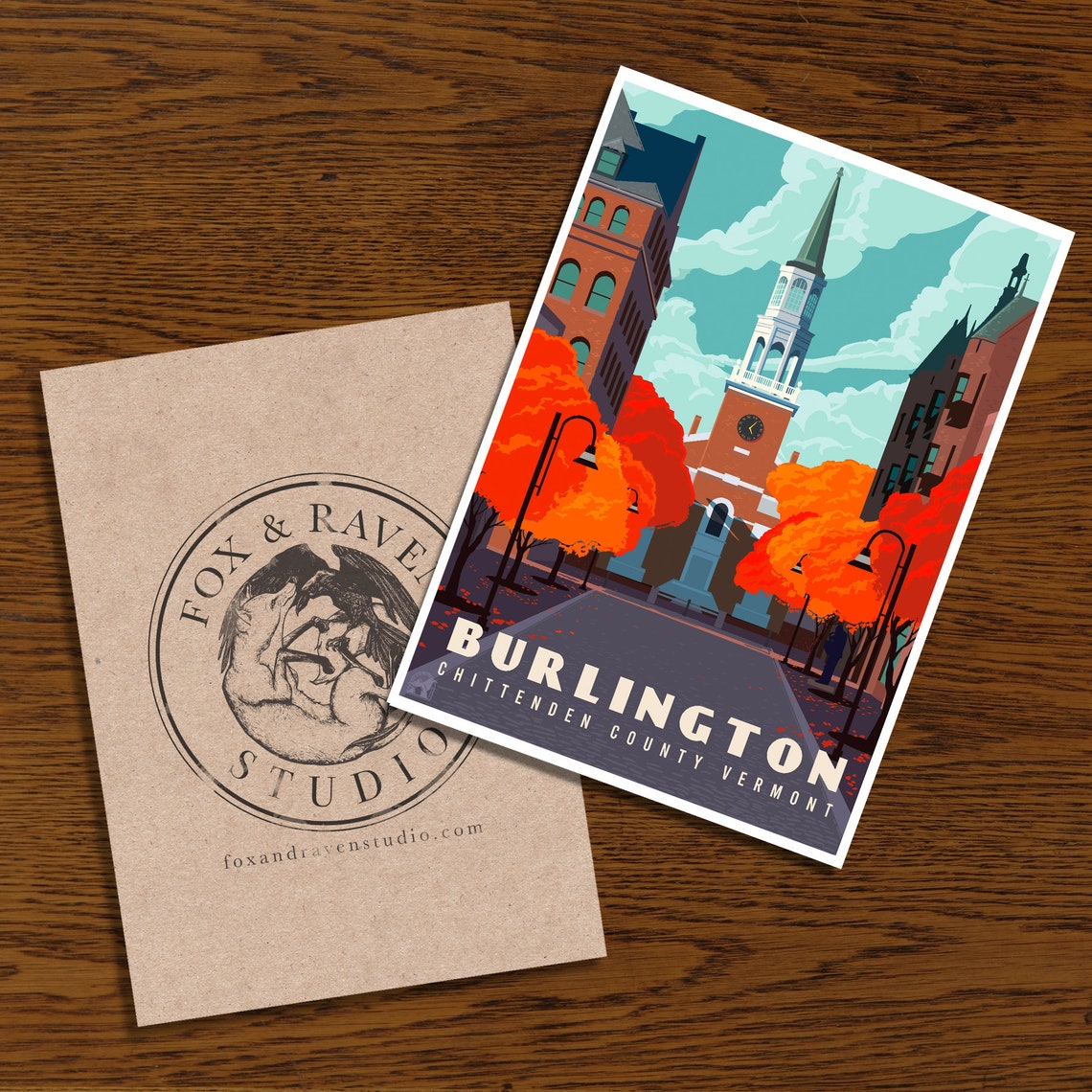 Burlington Vermont Retro Travel Poster, Burlington Travel Print ...