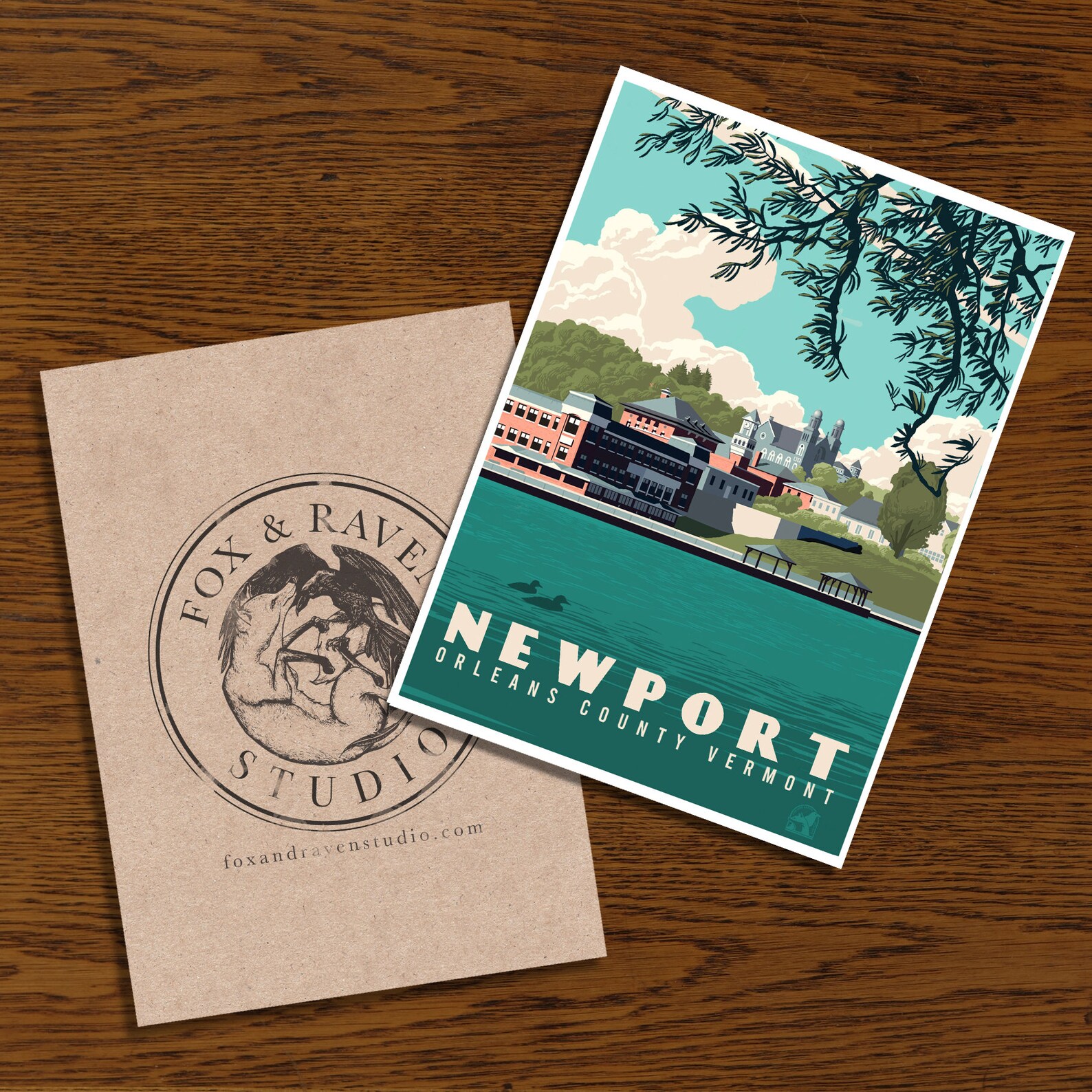 Newport Vermont Retro Travel Poster, Newport VT Travel Print, Newport ...