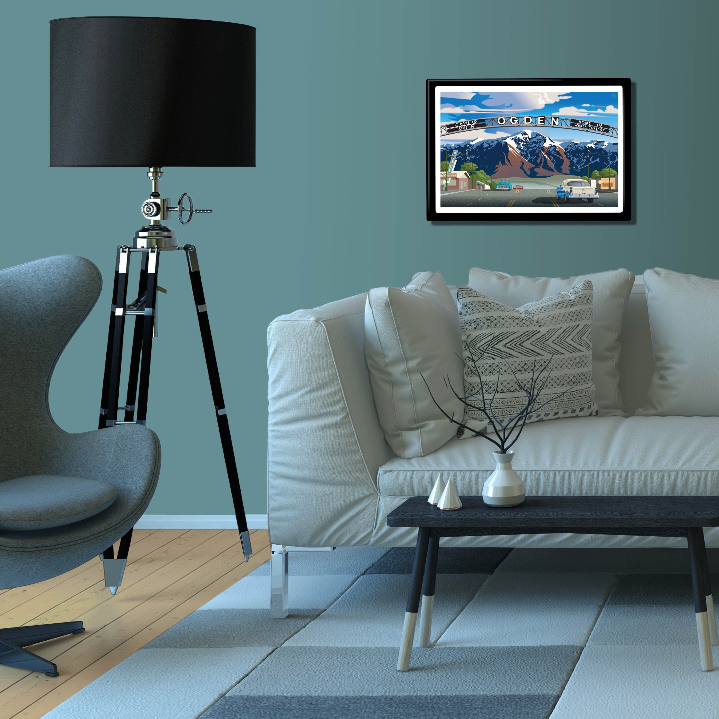 Ogden Welcome Sign Retro Travel Poster, Ogden Utah Travel Poster, Ogden ...