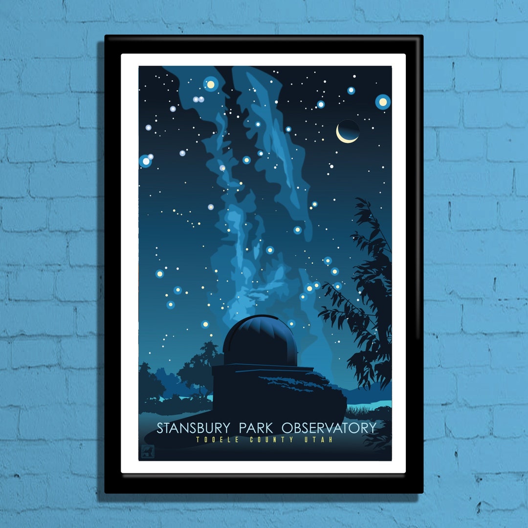 Stansbury Park Observatory Travel Poster, Stansbury Utah Poster, Utah ...