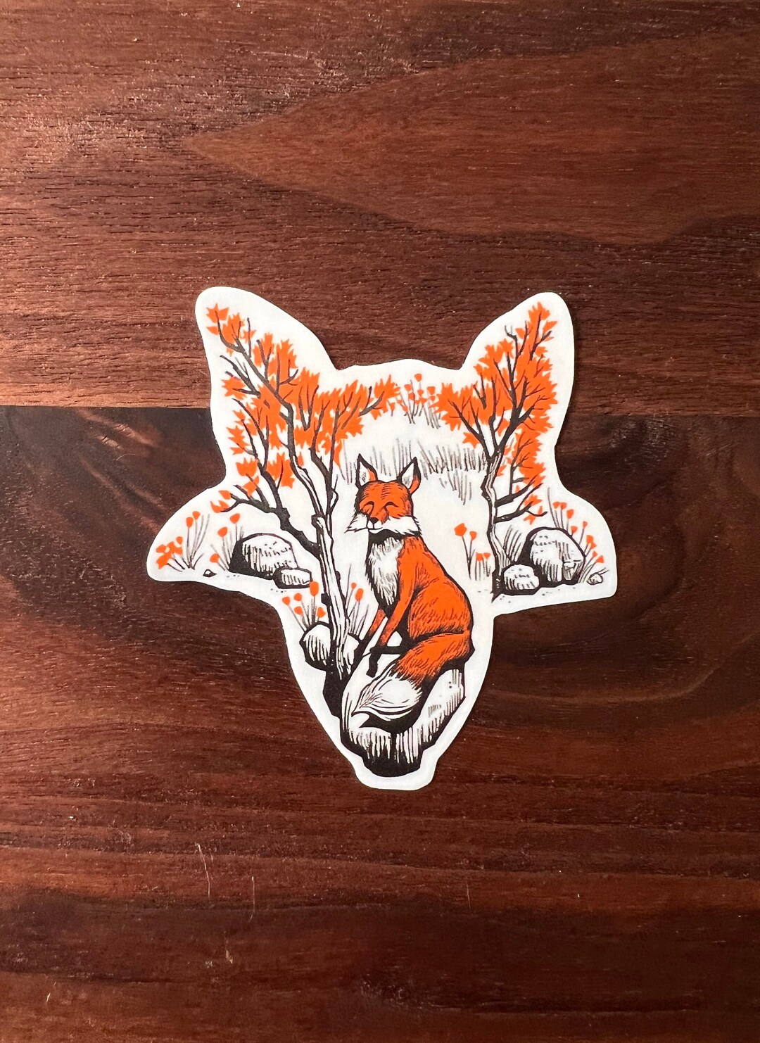 Fox Head Sticker - Etsy