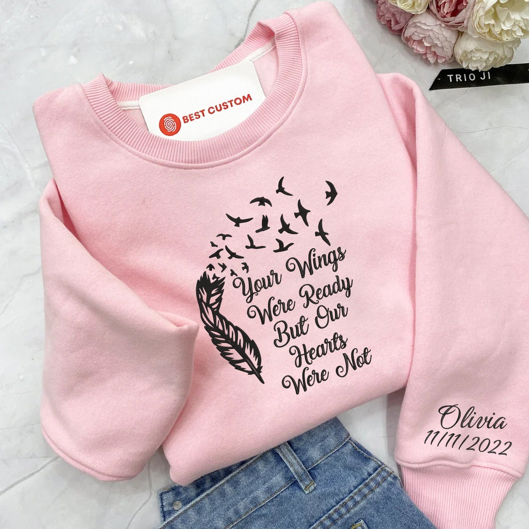Embroidered Your Wings Were Ready but Our Hearts Was Not - Etsy