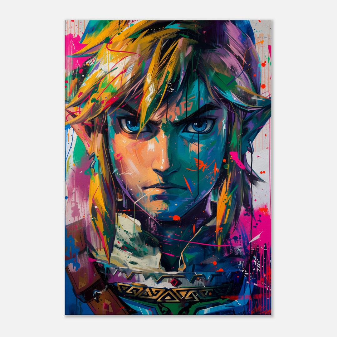 Elven Hero Printed on Canvas, Wall Decoration Tears of Kingdom, Wall ...