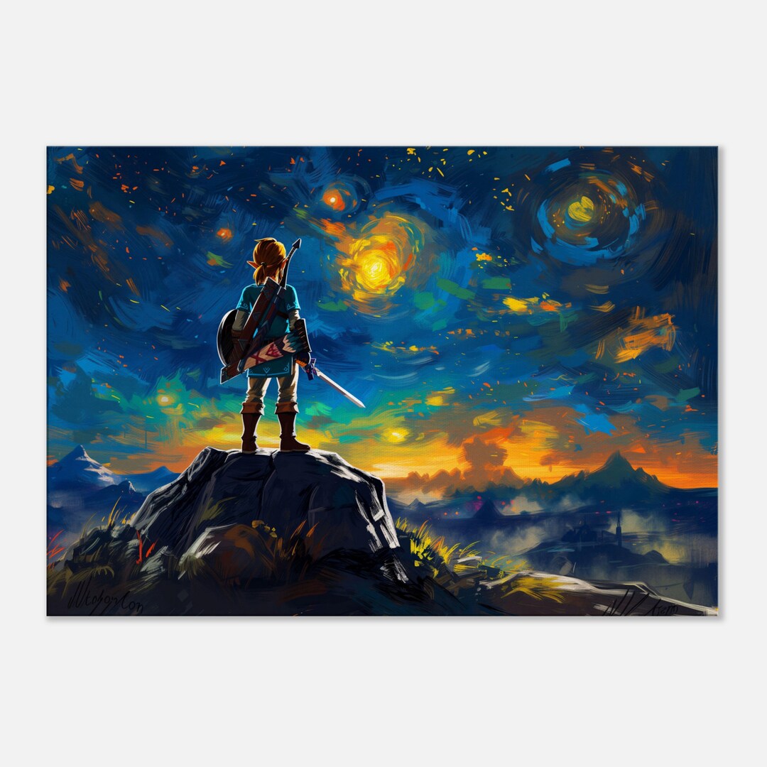 Iconic Game Character Printed on Canvas, Wall Picture Nintendo, Art ...