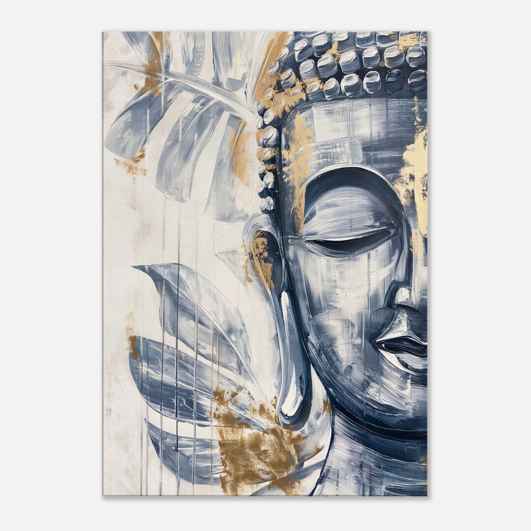 Modern Buddha Canvas, Buddha Wall Art Print, Yoga Wall Decor ...