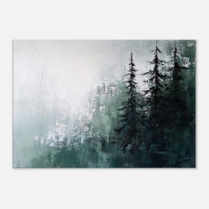 Abstract Forest Landscape Printed on Canvas, Abstract Forest Wall Art ...