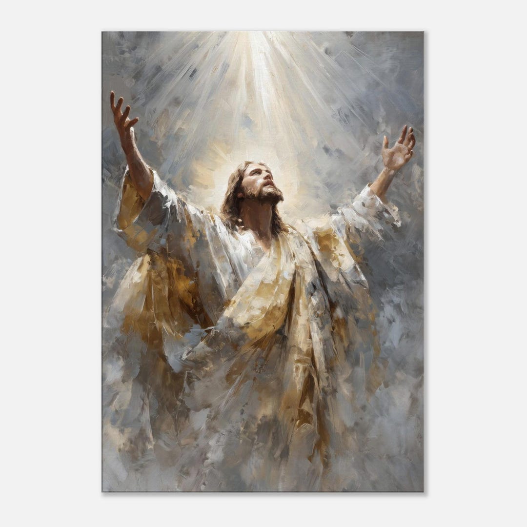 Abstract Christian Art Modern, Christian Print, Large Religious Wall ...