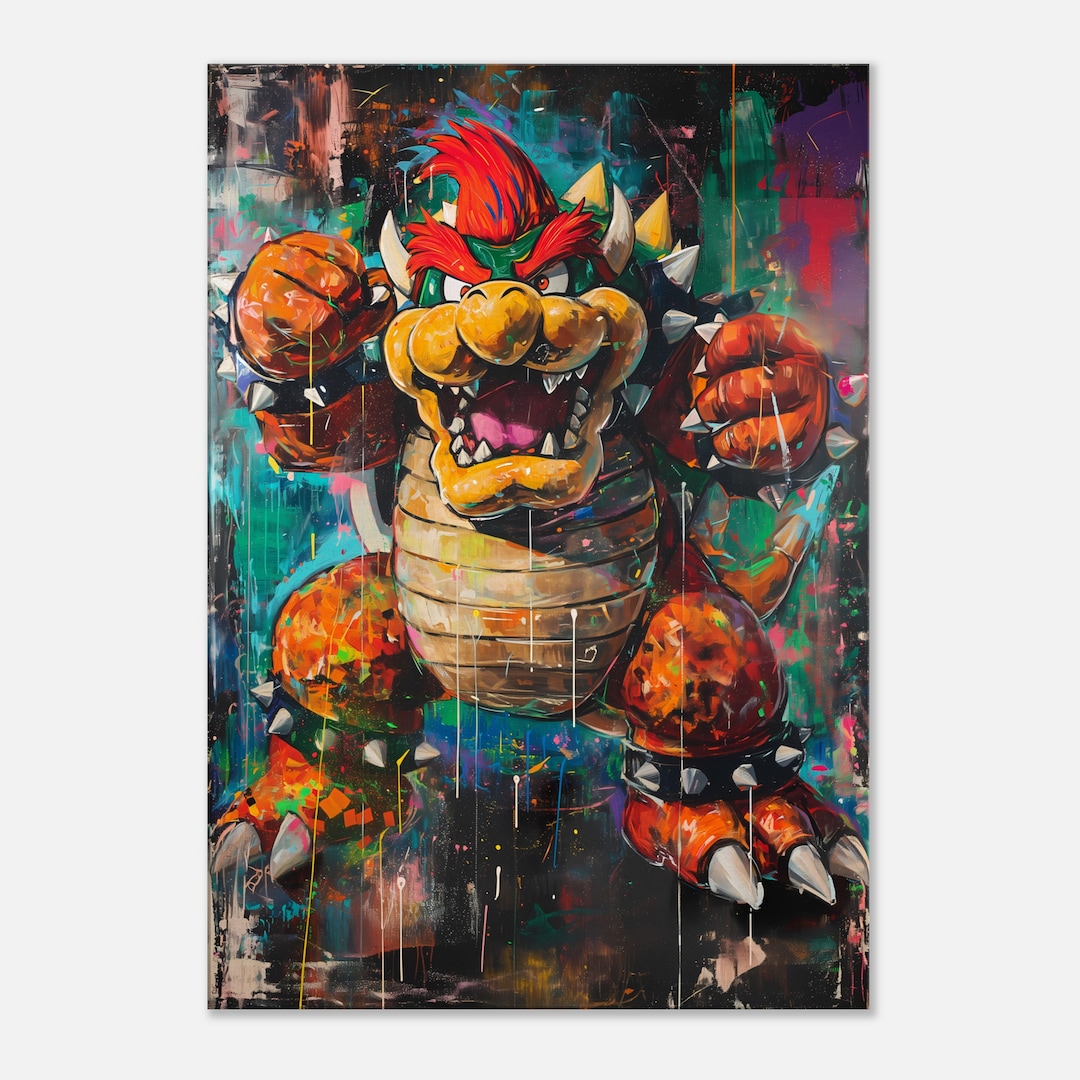 Bowser Canvas, Pop Art Wall Art Print, Canvas Pictures, Modern Art, Art ...