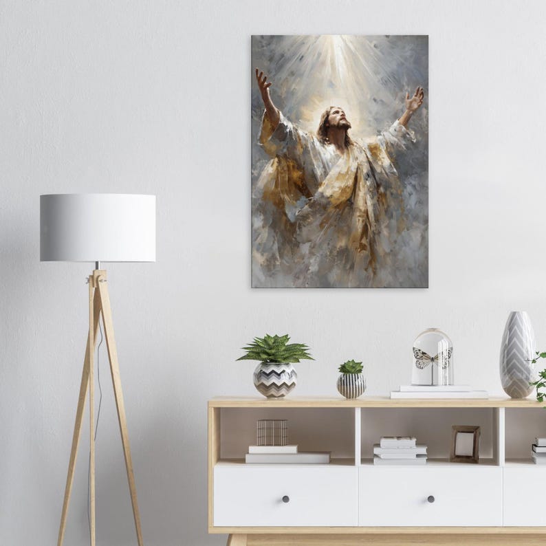 Abstract Christian Art Modern, Christian Print, Large Religious Wall ...