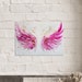 Pink Angel Wings Printed Canvas Art Print Colorful Gift Art Wall ...