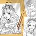 Flower Princess Coloring Book Pages for Kids and Adults - Etsy