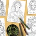 Flower Princess Coloring Book Pages for Kids and Adults - Etsy