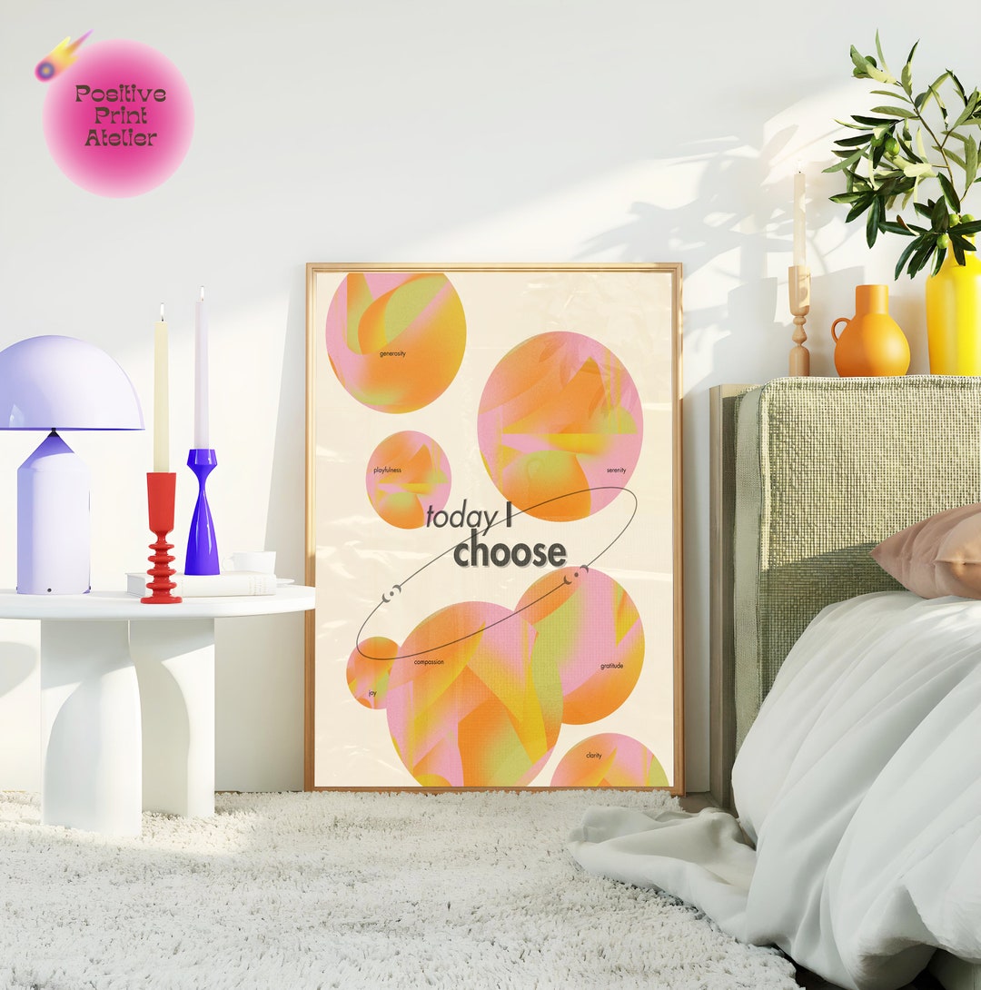 YOUR CHOICE Poster Law of Attraction Art, Spiritual Bauhaus Poster ...