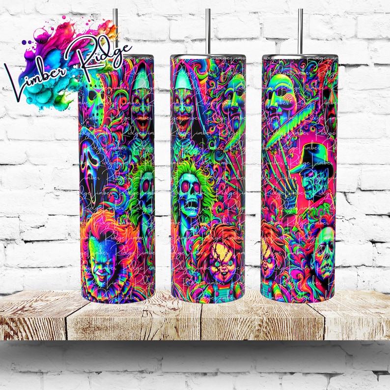 Horror Movies Tumbler Wrap Image. - Etsy