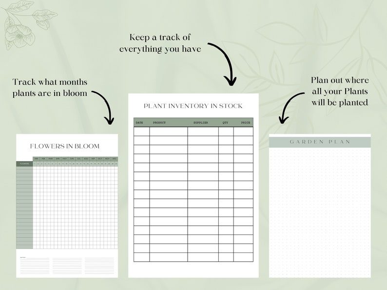Digital Downloadable Garden Planner Printable Garden Journal Gardening ...
