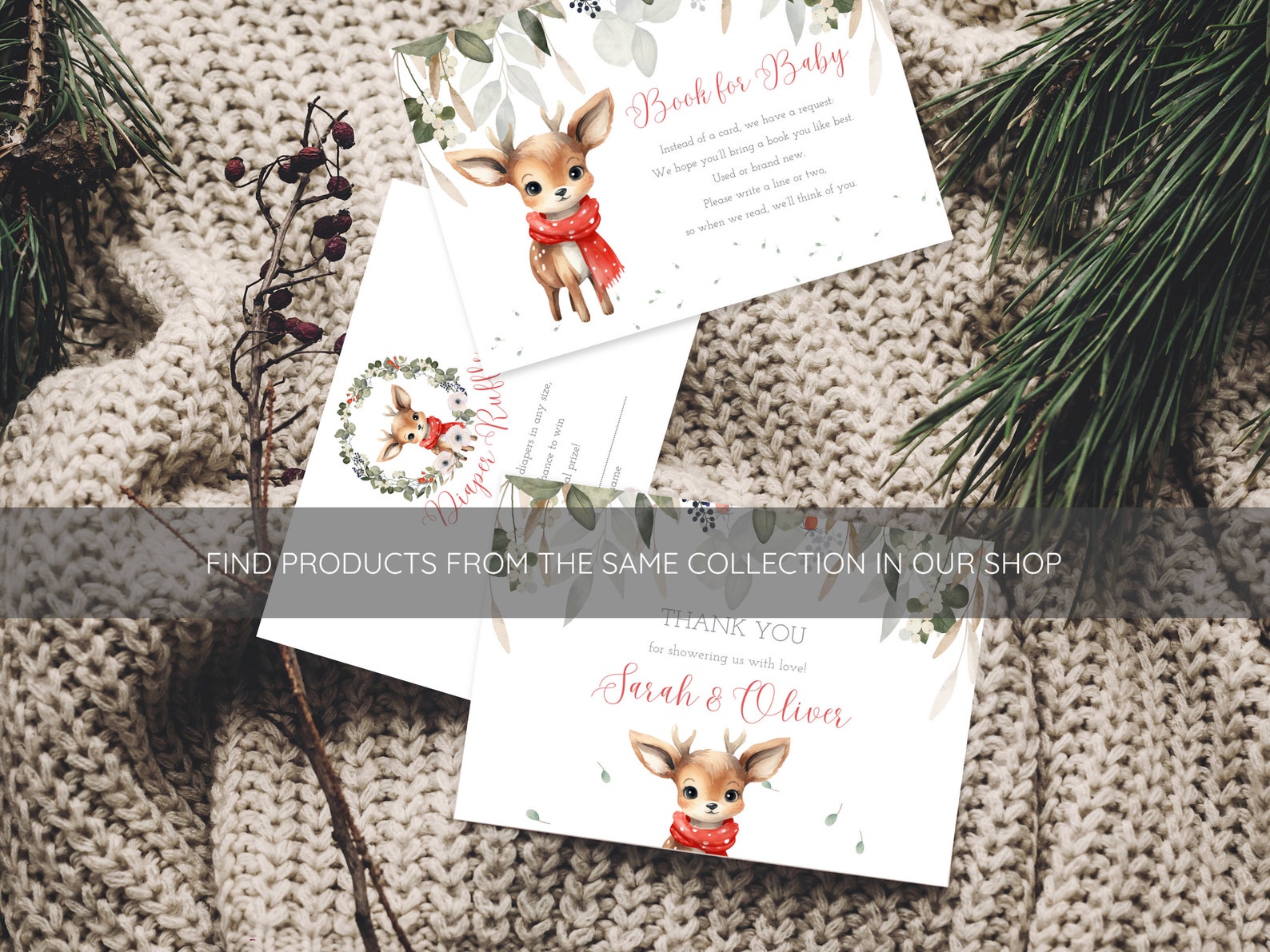 Baby Bingo Game, Baby Shower Game Printable, Deer Baby Shower Template ...