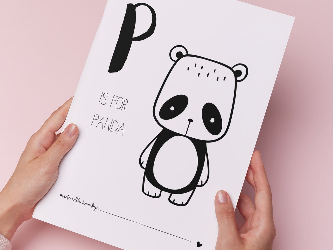 Printable ABC Book, Fun Baby Shower Game, Animal Alphabet Coloring Book ...