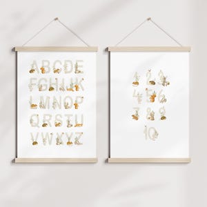 Woodland Animals Alphabet Poster, Cute Boho ABC Nursery Wall Art, My ...