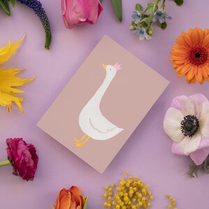 Silly Goose Wall Art, Pastel Pink Goose Poster, Silly Goose Nursery ...