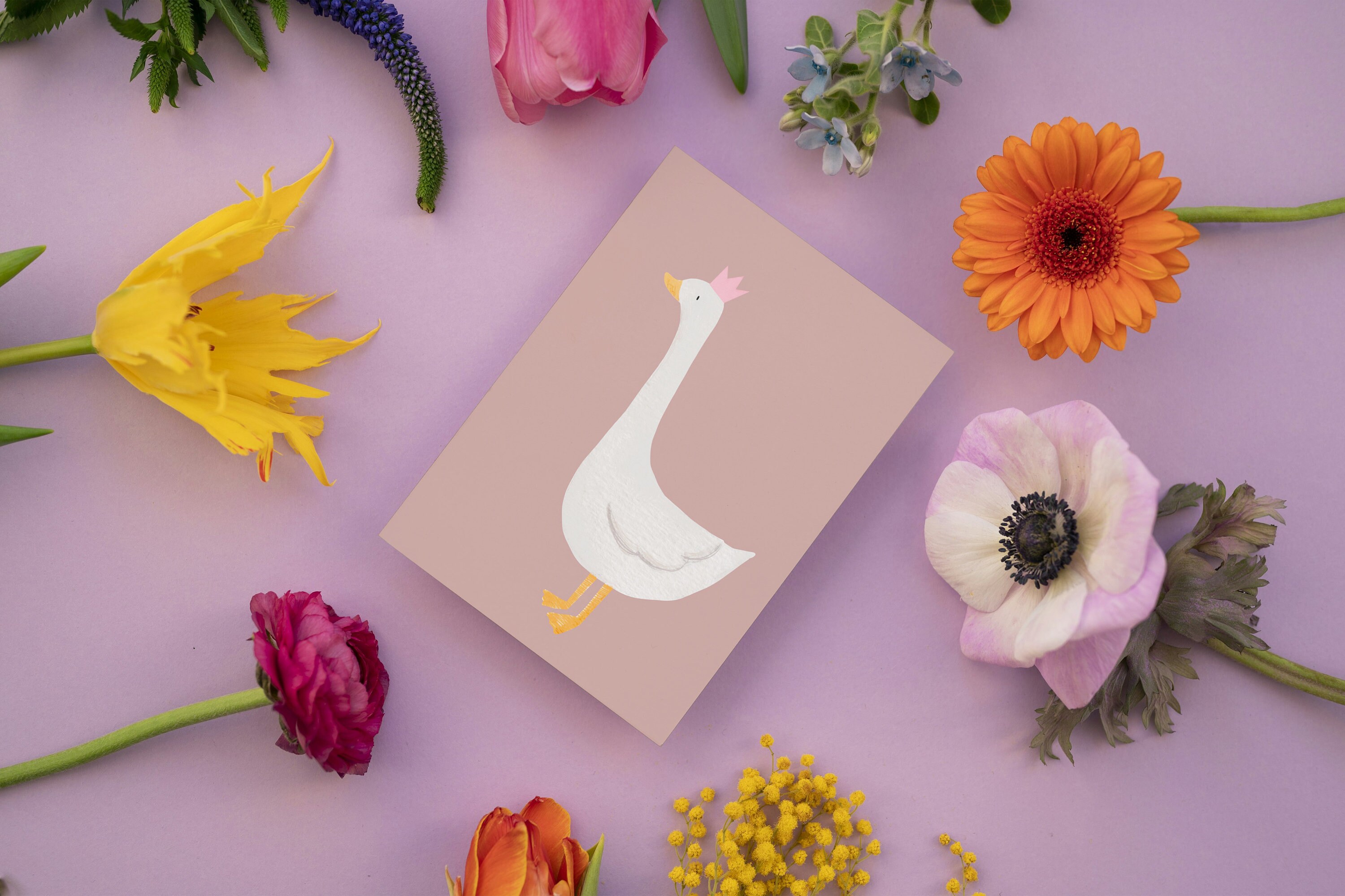 Silly Goose Wall Art, Pastel Pink Goose Poster, Silly Goose Nursery ...