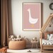 Silly Goose Wall Art, Pastel Pink Goose Poster, Silly Goose Nursery ...