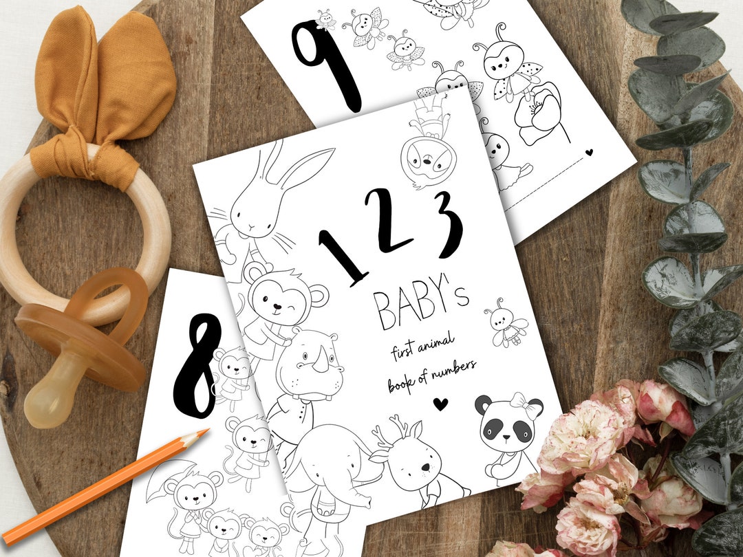 Baby's First 123 Book, Coloring Book, Baby's First Book of Numbers, Fun ...