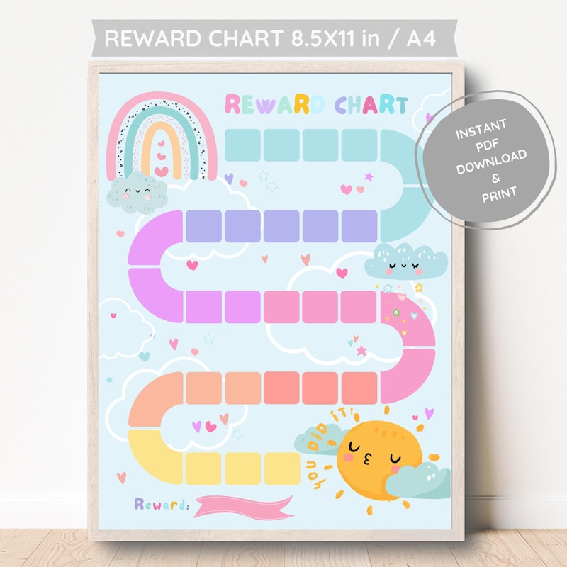 Sun and Clouds Chart - Etsy