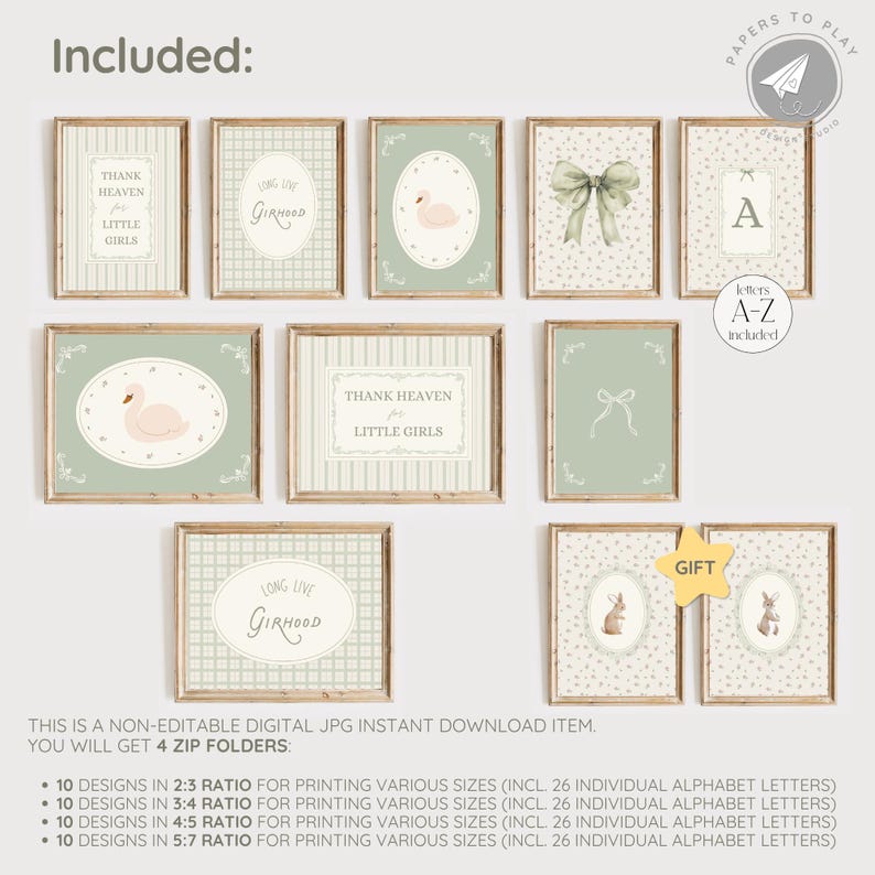 Sage Green Gallery Thank Heaven for Little Girls, Grandmillennial ...