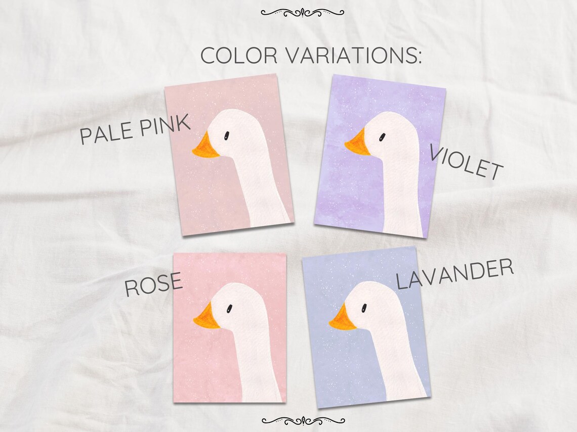 Personalized Girl Name Poster Triptych, Pastel Color Silly Goose ...