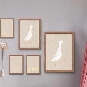 Silly Goose Family Print Download Minimal Baby Wall Art Hand-painted ...