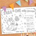 Silly Goose Birthday Activity Sheet: Party Placemat & Coloring Page - Etsy