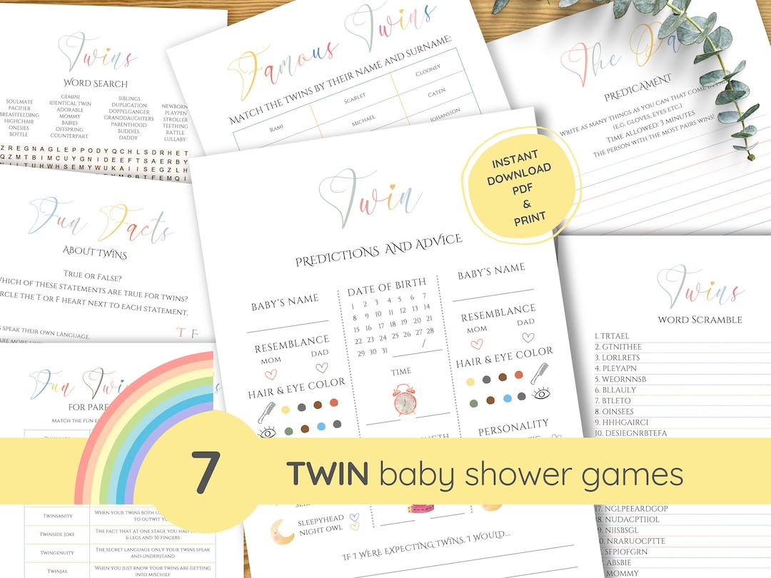 Twin Baby Shower Games