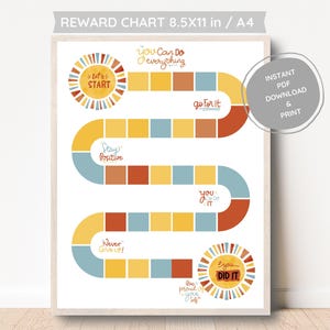Ray of Sun Reward Chart, Boho Potty Chart, Cute Sun Motivational Chart ...