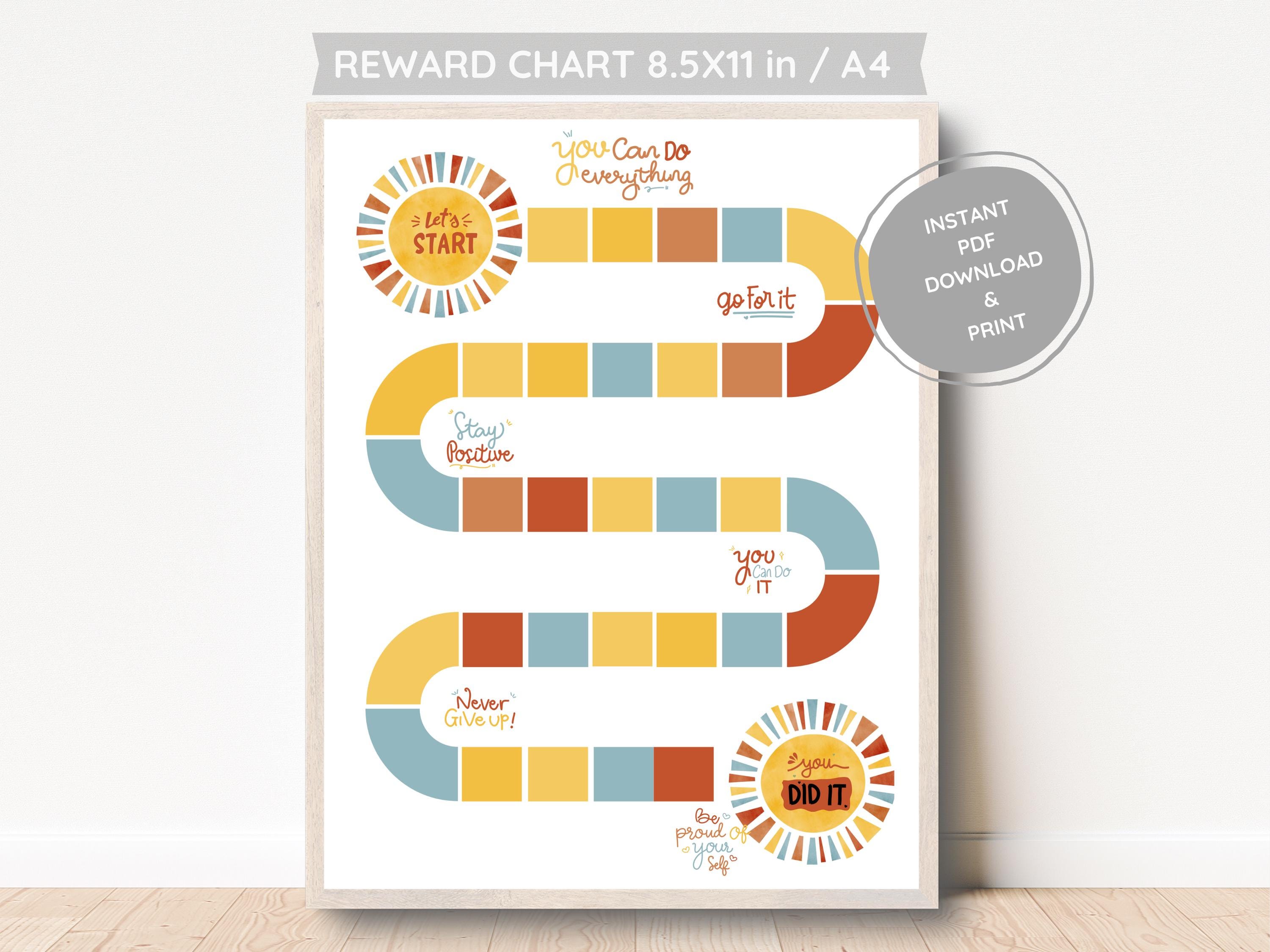 Ray of Sun Reward Chart, Boho Potty Chart, Cute Sun Motivational Chart ...