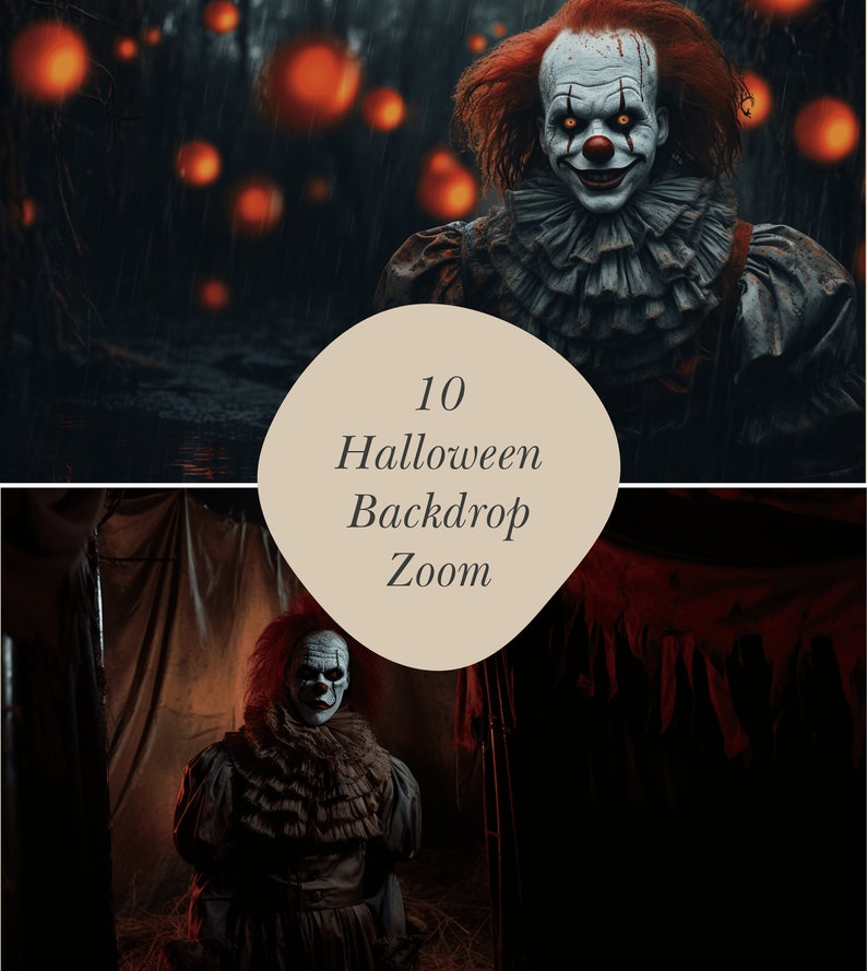 10 Terrorific Halloween Zoom Background Backdrops Bundle - Etsy