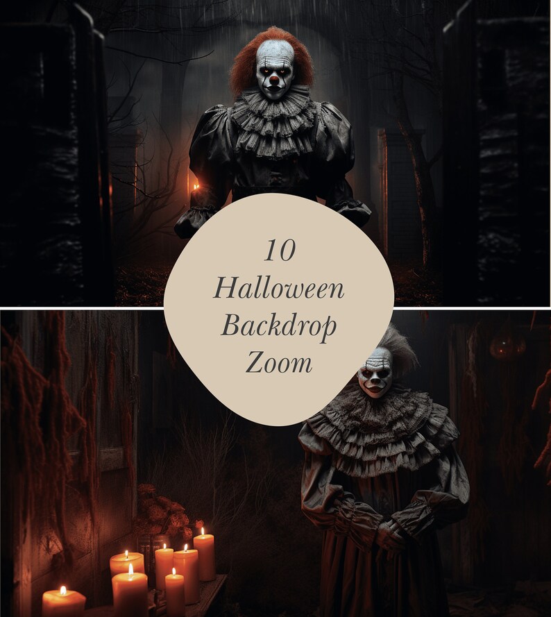 10 Terrorific Halloween Zoom Background Backdrops Bundle - Etsy