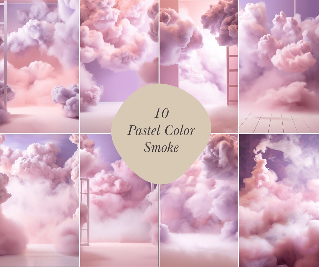 10 Pastel Color Photoshop Baby Smoke, Backdrops Bundle, Studio Backdrop ...