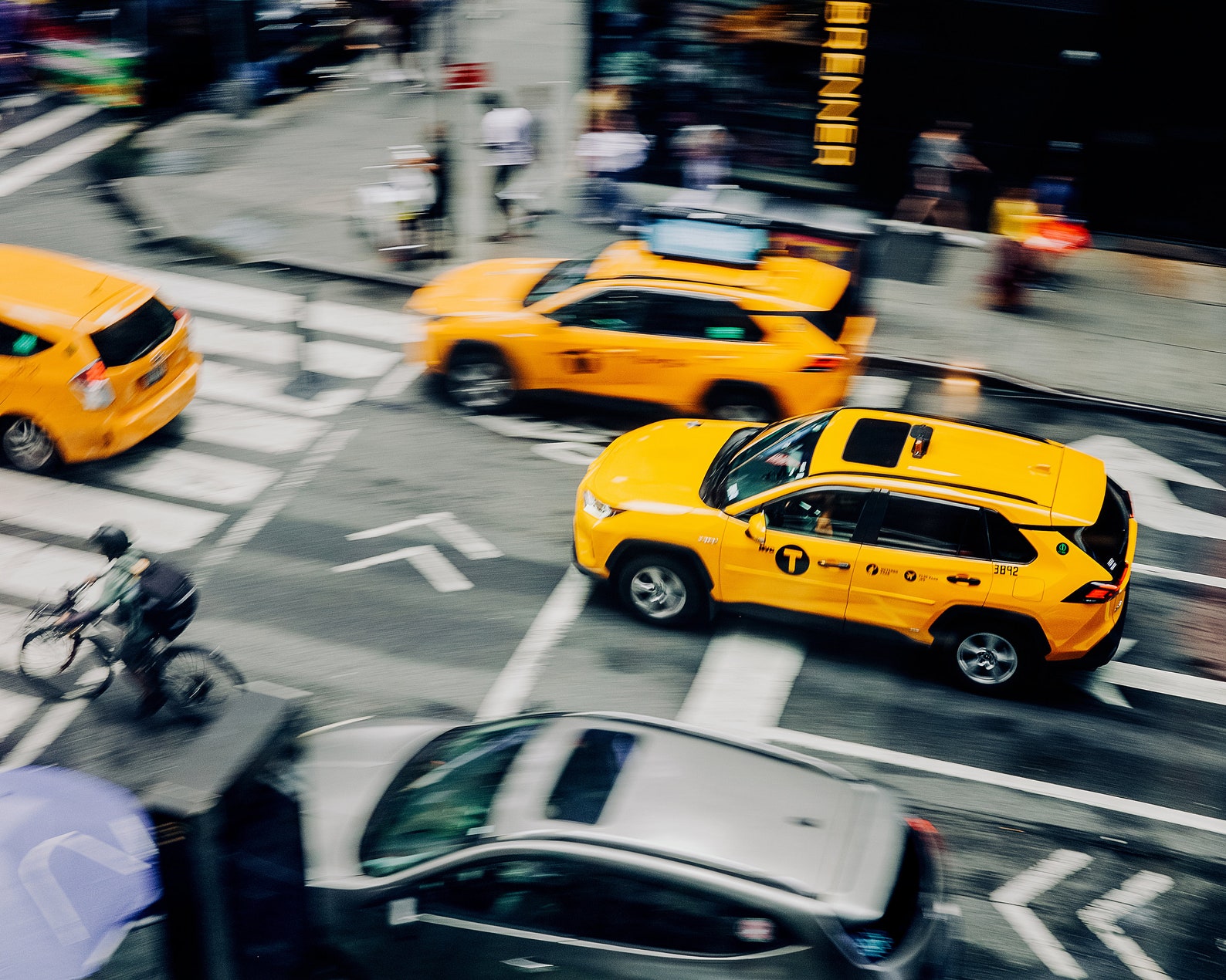 New York City Taxi in Traffic Large Photography Print/ Wall Art - Etsy