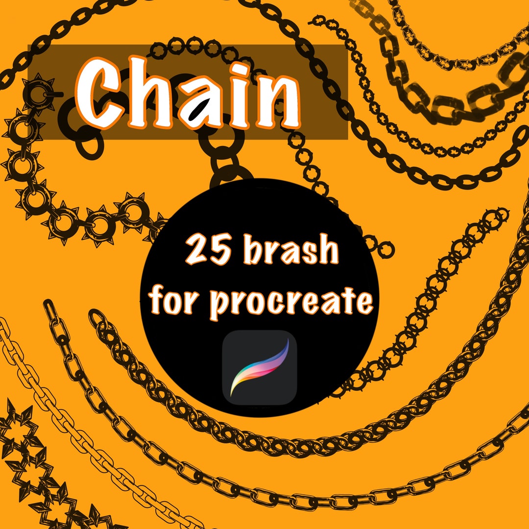 Chain Procreate Brush, Chain Brushes for Procreate, Chain Brushset ...