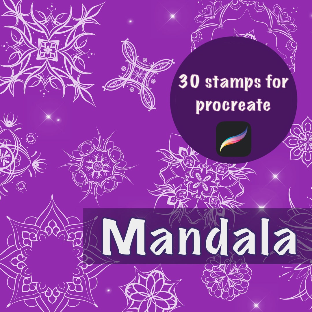 Procreate Mandala Stamps, Mandala Tattoo Stamps, Stamps Pack, Brush for ...