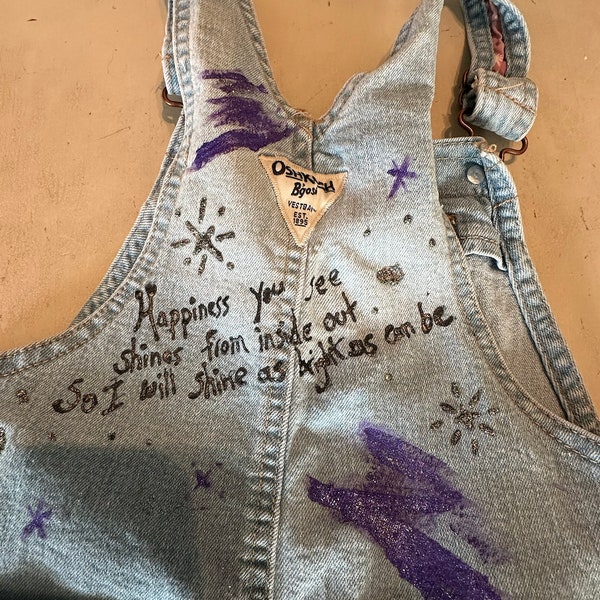 Handpainted Overalls - Etsy
